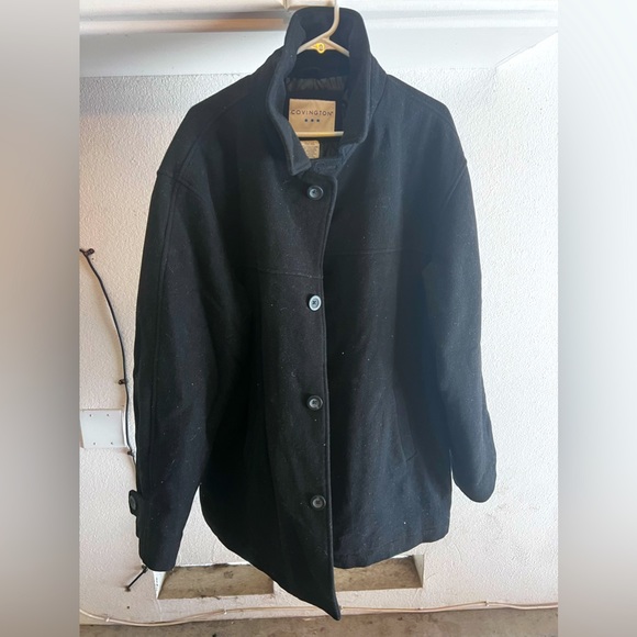 Covington | Jackets & Coats | Covington Mens Classic Black Wool Coat ...